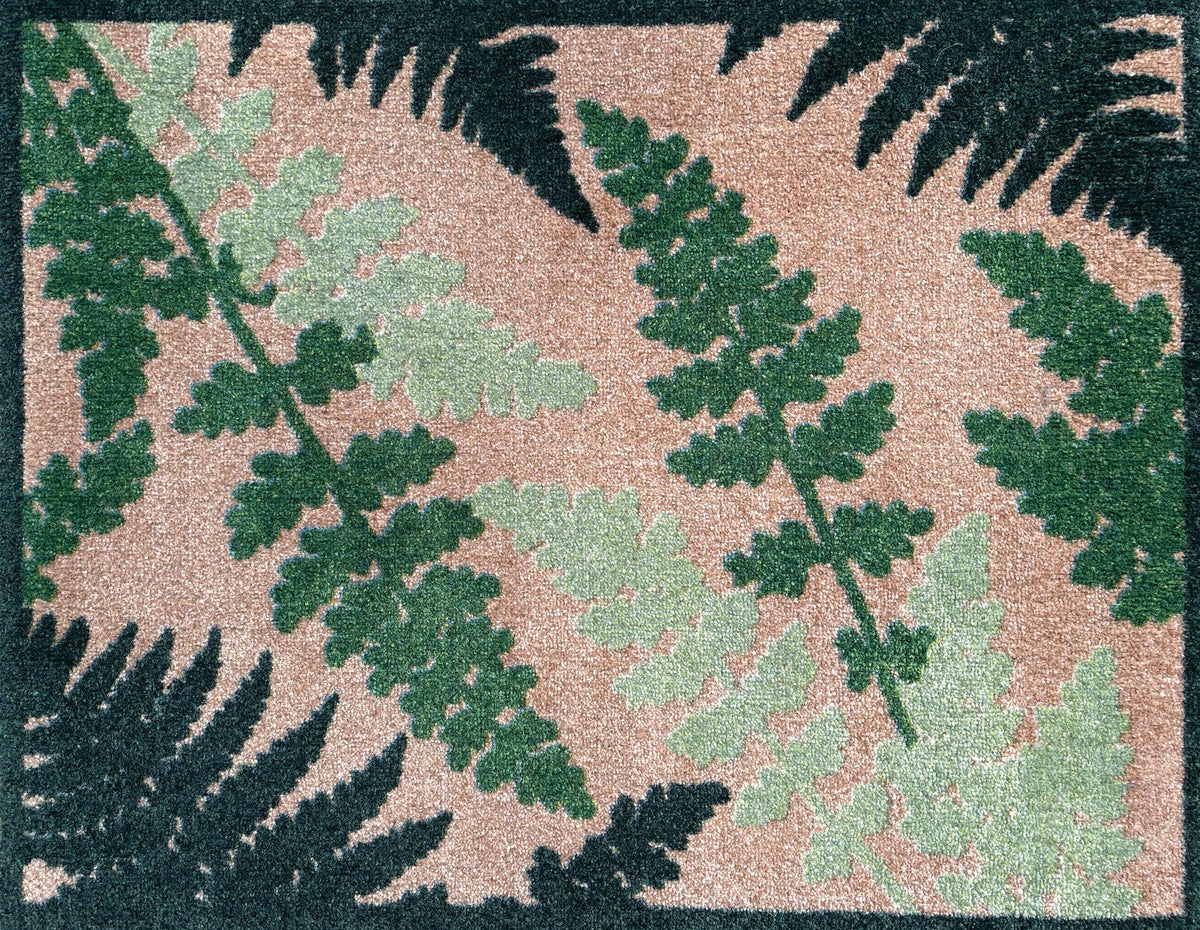 Woodland Fern Recycled washable RHS doormat UK made – Atlantic Mats